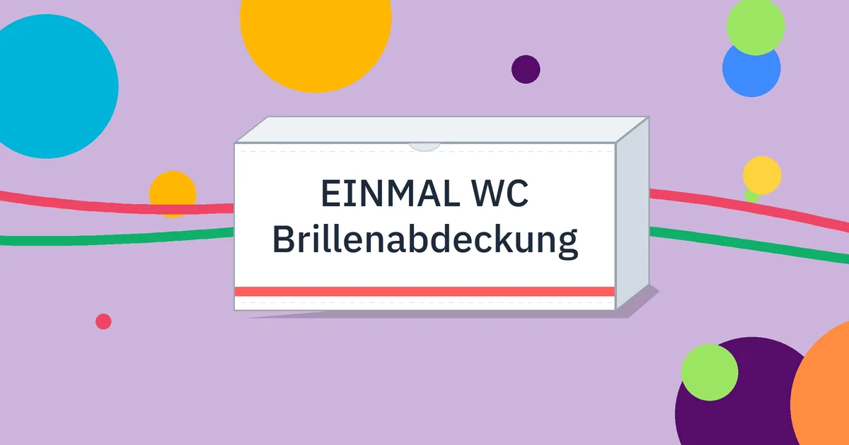 Symbolbild: Packung mit der Aufschrift EINMAL WC Brillenabdeckung (PZN 02916861) – Verfügbarkeit und Bezug in Apotheken in Frankfurt am Main