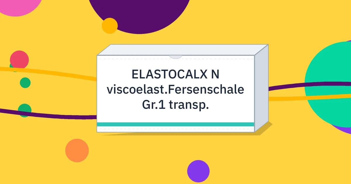Symbolbild: Packung mit der Aufschrift ELASTOCALX N viscoelast.Fersenschale Gr.1 transp. (PZN 13969234) – Verfügbarkeit und Bezug in Apotheken in Frankfurt am Main
