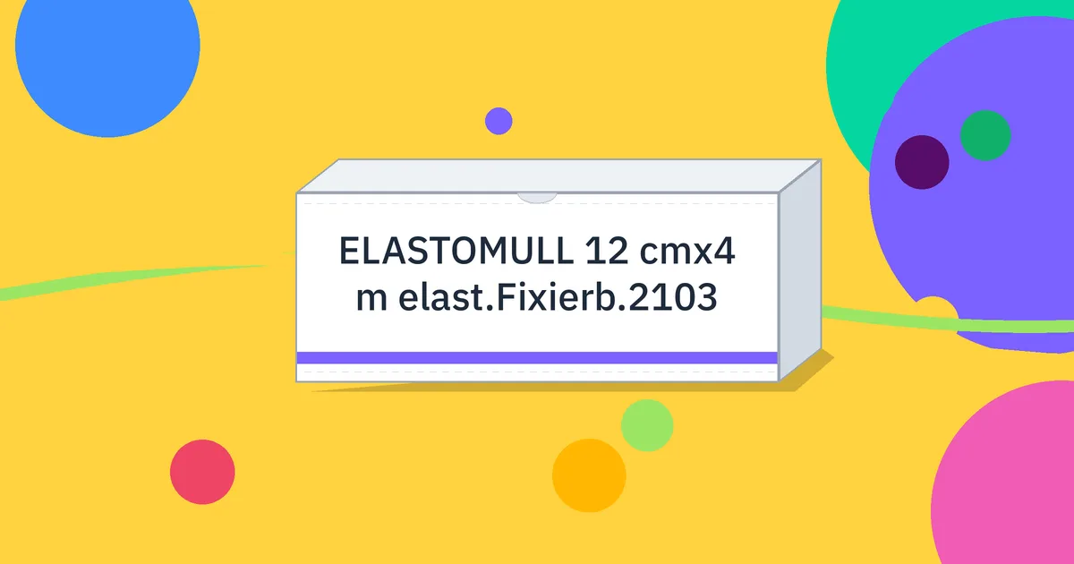 Symbolbild: Packung mit der Aufschrift ELASTOMULL 12 cmx4 m elast.Fixierb.2103 (PZN 18154933) – Verfügbarkeit und Bezug in Apotheken in Frankfurt am Main