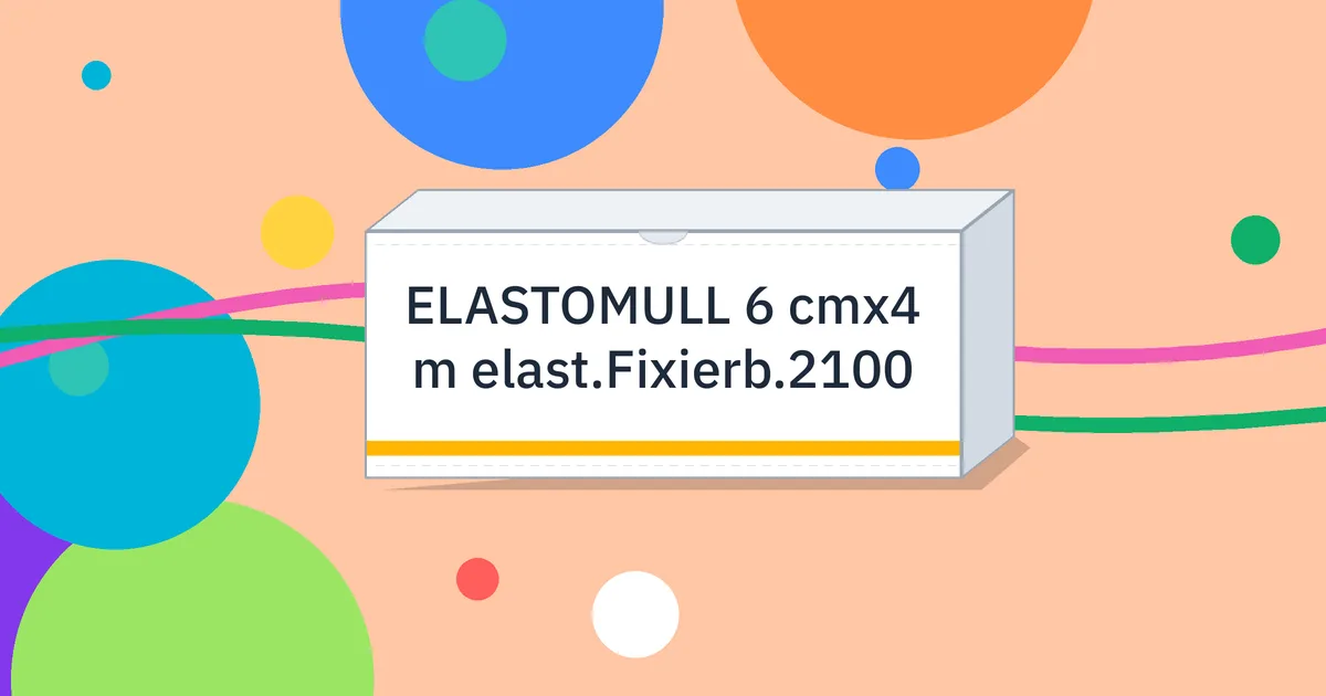 Symbolbild: Packung mit der Aufschrift ELASTOMULL 6 cmx4 m elast.Fixierb.2100 (PZN 19347410) – Verfügbarkeit und Bezug in Apotheken in Frankfurt am Main