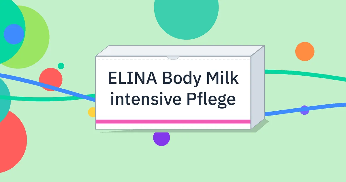Symbolbild: Packung mit der Aufschrift ELINA Body Milk intensive Pflege (PZN 07590602) – Verfügbarkeit und Bezug in Apotheken in Frankfurt am Main