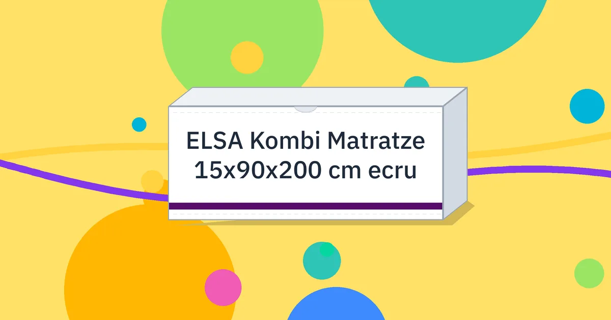 Symbolbild: Packung mit der Aufschrift ELSA Kombi Matratze 15x90x200 cm ecru (PZN 02817389) – Verfügbarkeit und Bezug in Apotheken in Frankfurt am Main