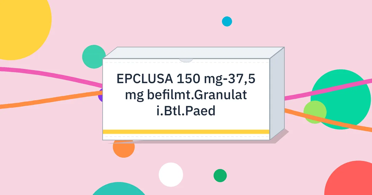 Symbolbild: Packung mit der Aufschrift EPCLUSA 150 mg-37,5 mg befilmt.Granulat i.Btl.Paed (PZN 17868725) – Verfügbarkeit und Bezug in Apotheken in Frankfurt am Main
