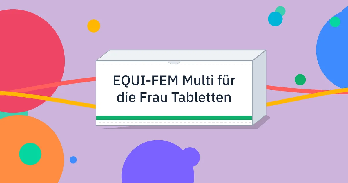 Symbolbild: Packung mit der Aufschrift EQUI-FEM Multi für die Frau Tabletten (PZN 16909698) – Verfügbarkeit und Bezug in Apotheken in Frankfurt am Main