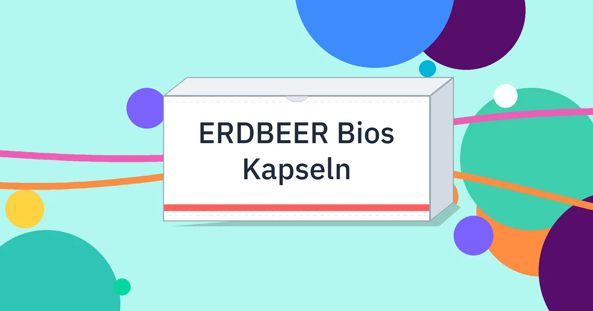 Symbolbild: Packung mit der Aufschrift ERDBEER Bios Kapseln (PZN 00966607) – Verfügbarkeit und Bezug in Apotheken in Frankfurt am Main