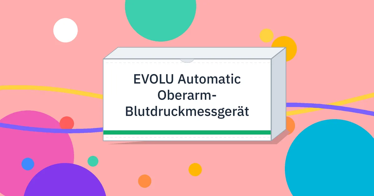 Symbolbild: Packung mit der Aufschrift EVOLU Automatic Oberarm-Blutdruckmessgerät (PZN 20391793) – Verfügbarkeit und Bezug in Apotheken in Frankfurt am Main