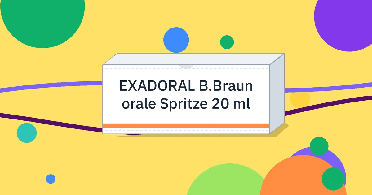 Symbolbild: Packung mit der Aufschrift EXADORAL B.Braun orale Spritze 20 ml (PZN 00070236) – Verfügbarkeit und Bezug in Apotheken in Frankfurt am Main