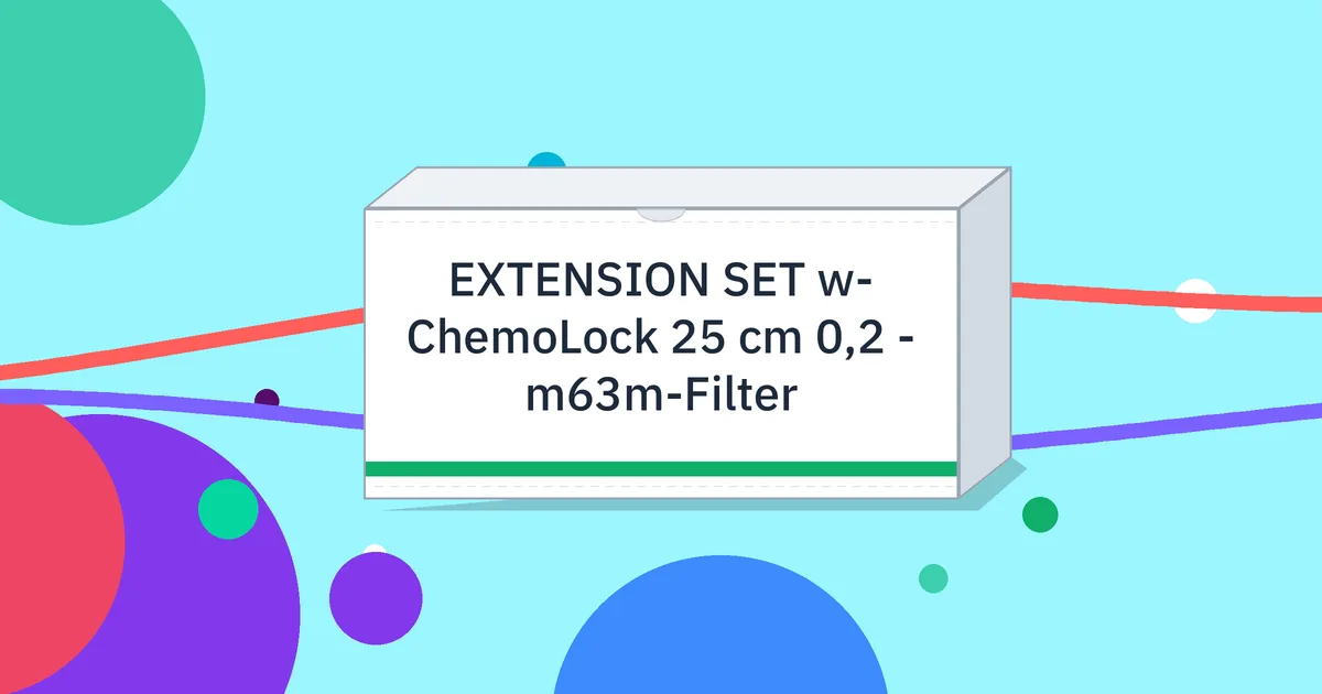 Symbolbild: Packung mit der Aufschrift EXTENSION SET w-ChemoLock 25 cm 0,2 -m63m-Filter (PZN 19972007) – Verfügbarkeit und Bezug in Apotheken in Frankfurt am Main