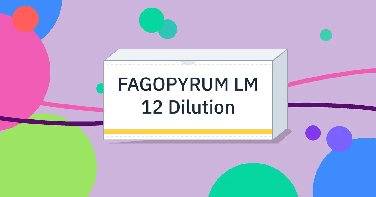 Symbolbild: Packung mit der Aufschrift FAGOPYRUM LM 12 Dilution (PZN 13486487) – Verfügbarkeit und Bezug in Apotheken in Frankfurt am Main