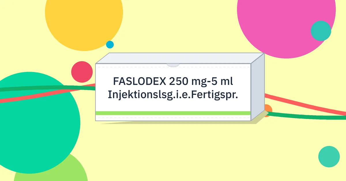 Symbolbild: Packung mit der Aufschrift FASLODEX 250 mg-5 ml Injektionslsg.i.e.Fertigspr. (PZN 12439184) – Verfügbarkeit und Bezug in Apotheken in Frankfurt am Main
