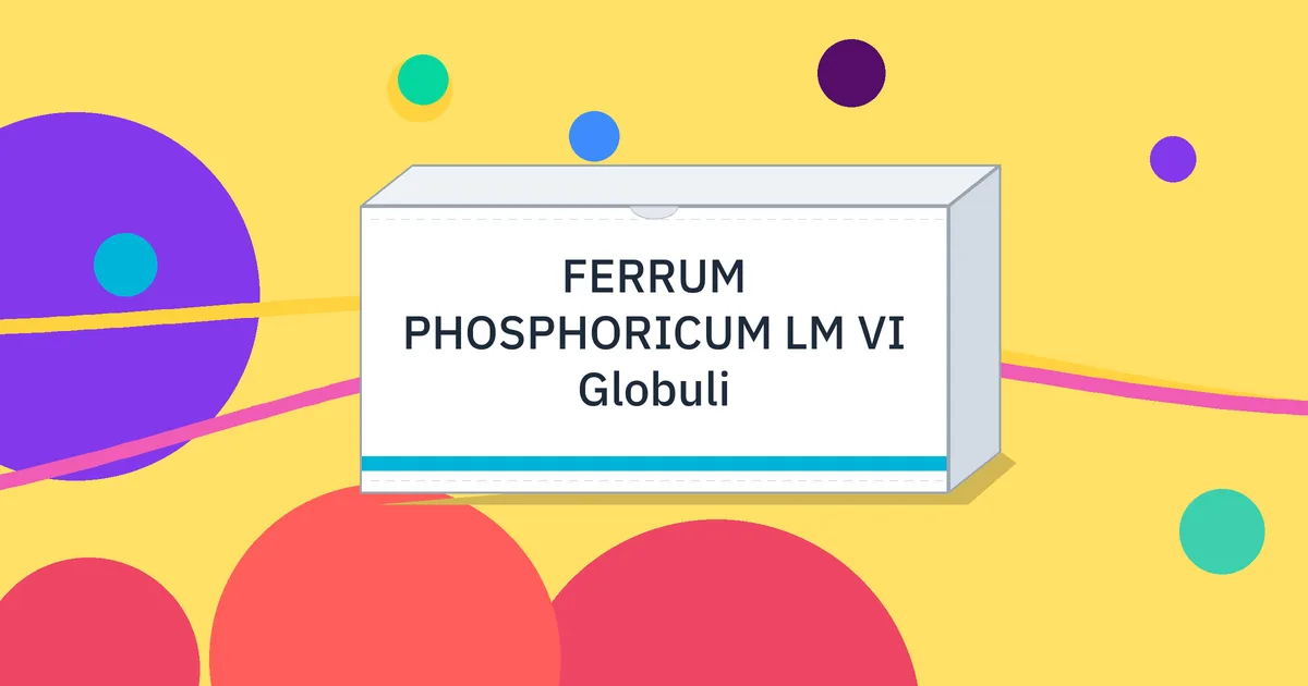 Symbolbild: Packung mit der Aufschrift FERRUM PHOSPHORICUM LM VI Globuli (PZN 02659246) – Verfügbarkeit und Bezug in Apotheken in Frankfurt am Main