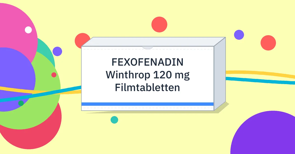 Symbolbild: Packung mit der Aufschrift FEXOFENADIN Winthrop 120 mg Filmtabletten (PZN 00053309) – Verfügbarkeit und Bezug in Apotheken in Frankfurt am Main