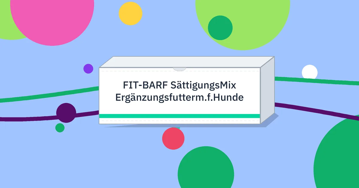 Symbolbild: Packung mit der Aufschrift FIT-BARF SättigungsMix Ergänzungsfutterm.f.Hunde (PZN 16227154) – Verfügbarkeit und Bezug in Apotheken in Frankfurt am Main