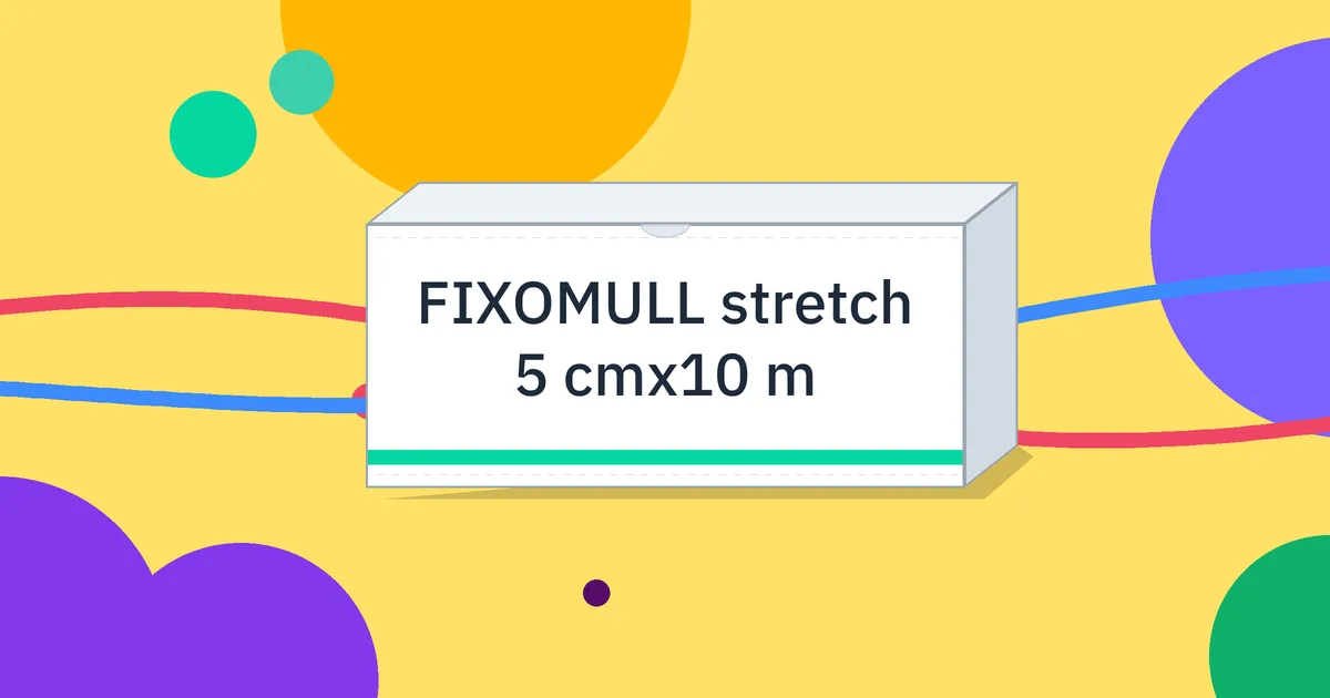 Symbolbild: Packung mit der Aufschrift FIXOMULL stretch 5 cmx10 m (PZN 18127008) – Verfügbarkeit und Bezug in Apotheken in Frankfurt am Main