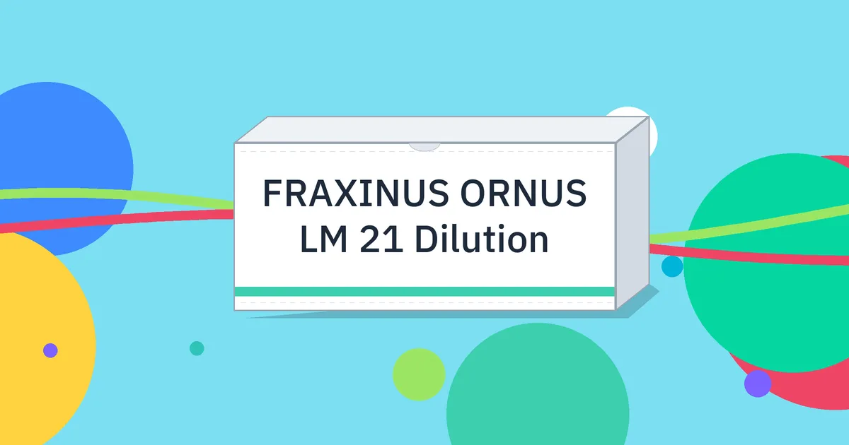 Symbolbild: Packung mit der Aufschrift FRAXINUS ORNUS LM 21 Dilution (PZN 13492594) – Verfügbarkeit und Bezug in Apotheken in Frankfurt am Main