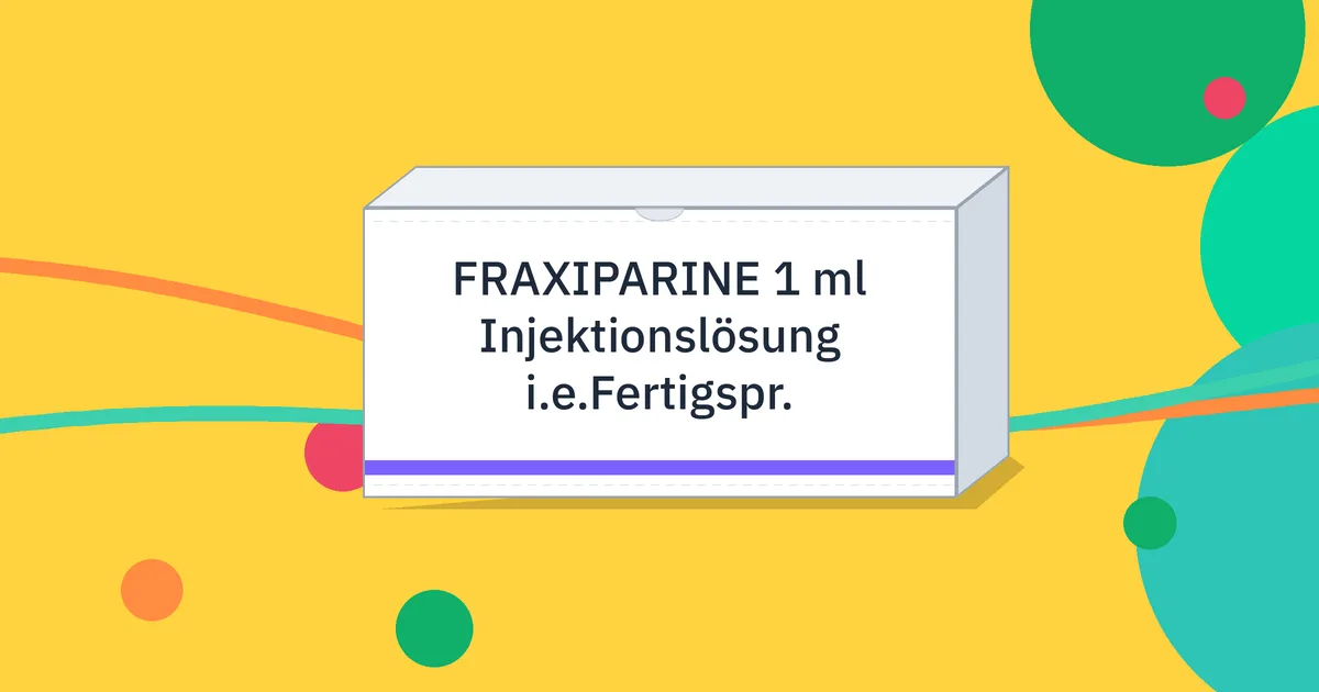 Symbolbild: Packung mit der Aufschrift FRAXIPARINE 1 ml Injektionslösung i.e.Fertigspr. (PZN 07301673) – Verfügbarkeit und Bezug in Apotheken in Frankfurt am Main