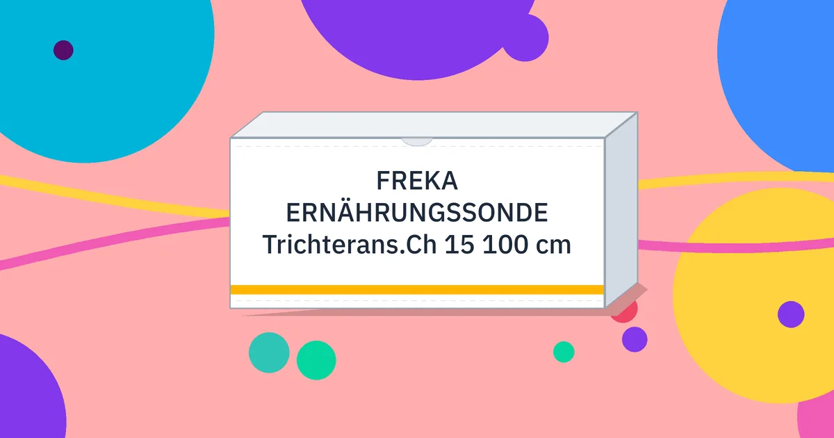 Symbolbild: Packung mit der Aufschrift FREKA ERNÄHRUNGSSONDE Trichterans.Ch 15 100 cm (PZN 02519775) – Verfügbarkeit und Bezug in Apotheken in Frankfurt am Main