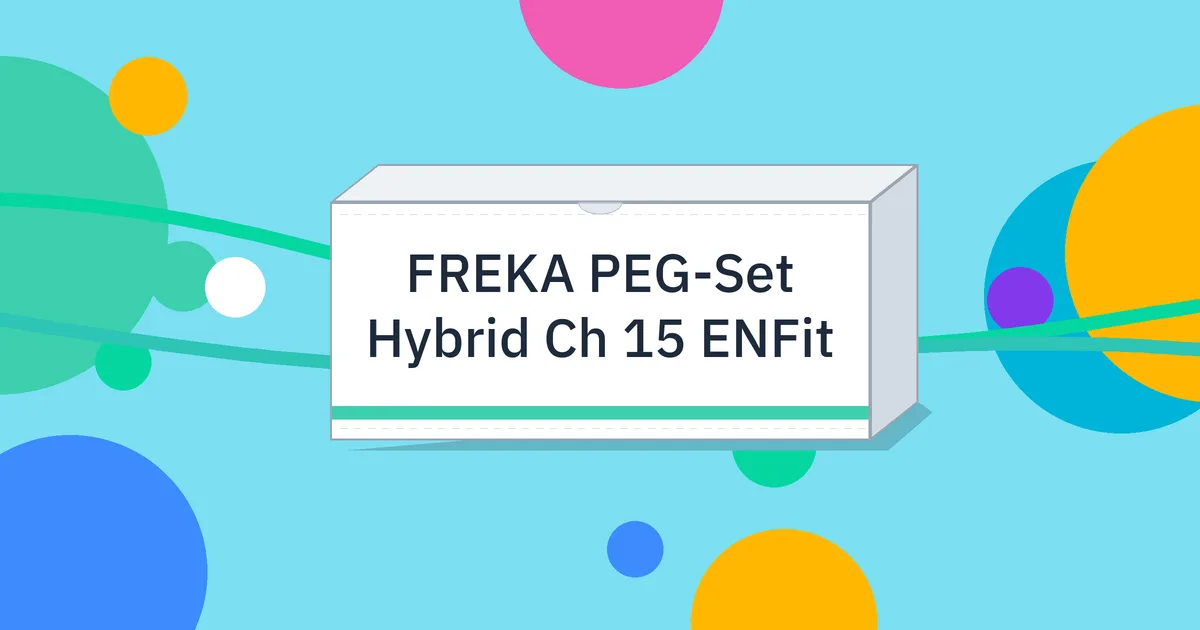 Symbolbild: Packung mit der Aufschrift FREKA PEG-Set Hybrid Ch 15 ENFit (PZN 18822004) – Verfügbarkeit und Bezug in Apotheken in Frankfurt am Main
