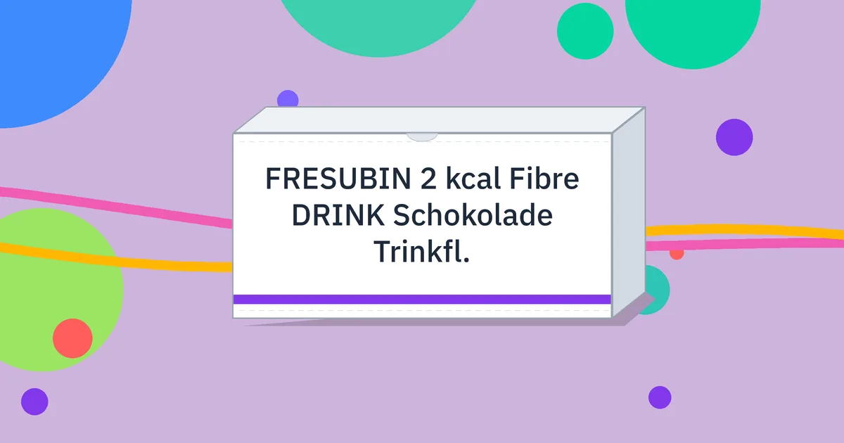 Symbolbild: Packung mit der Aufschrift FRESUBIN 2 kcal Fibre DRINK Schokolade Trinkfl. (PZN 06470563) – Verfügbarkeit und Bezug in Apotheken in Frankfurt am Main