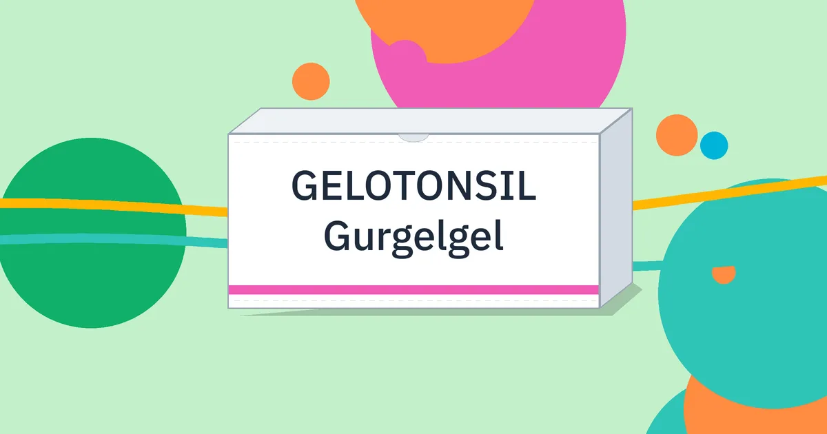 Symbolbild: Packung mit der Aufschrift GELOTONSIL Gurgelgel (PZN 16956574) – Verfügbarkeit und Bezug in Apotheken in Frankfurt am Main