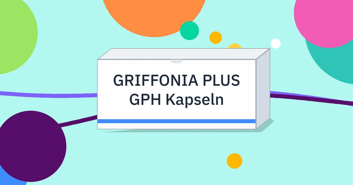 Symbolbild: Packung mit der Aufschrift GRIFFONIA PLUS GPH Kapseln (PZN 17824372) – Verfügbarkeit und Bezug in Apotheken in Frankfurt am Main
