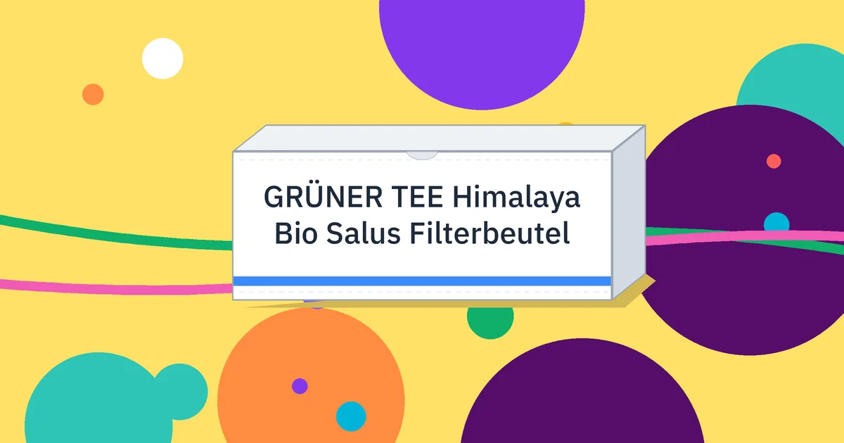 Symbolbild: Packung mit der Aufschrift GRÜNER TEE Himalaya Bio Salus Filterbeutel (PZN 00699721) – Verfügbarkeit und Bezug in Apotheken in Frankfurt am Main