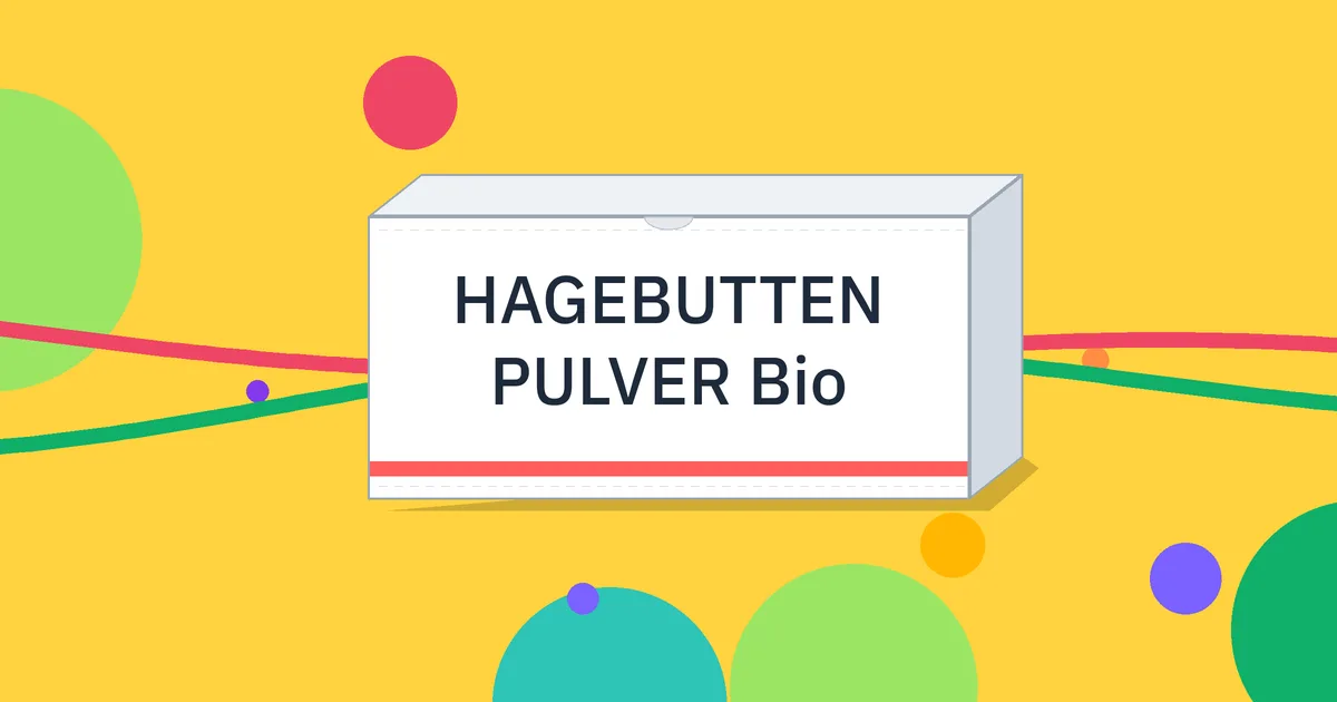 Symbolbild: Packung mit der Aufschrift HAGEBUTTEN PULVER Bio (PZN 01244170) – Verfügbarkeit und Bezug in Apotheken in Frankfurt am Main