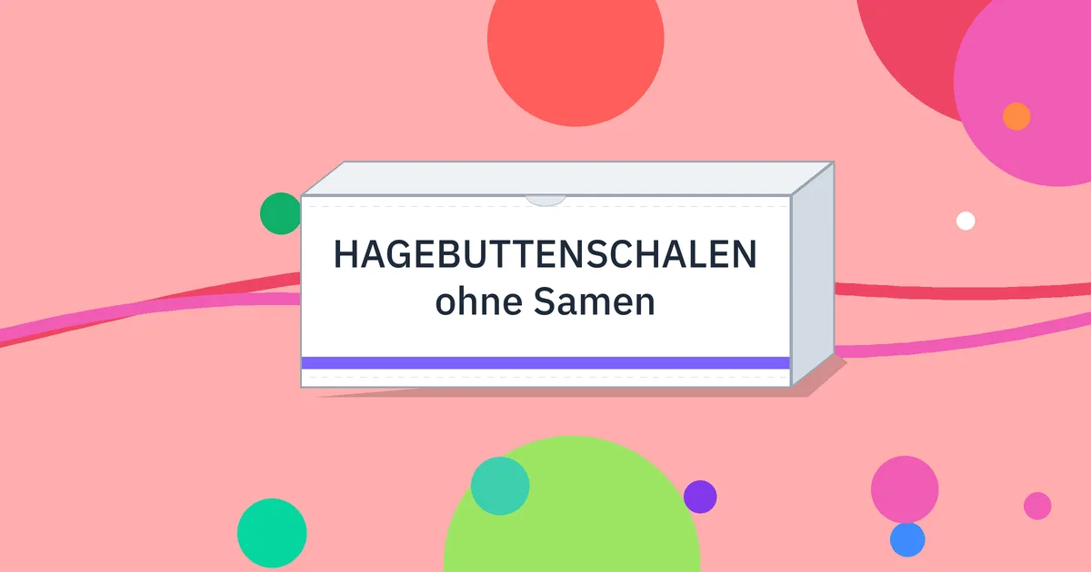 Symbolbild: Packung mit der Aufschrift HAGEBUTTENSCHALEN ohne Samen (PZN 01009552) – Verfügbarkeit und Bezug in Apotheken in Frankfurt am Main