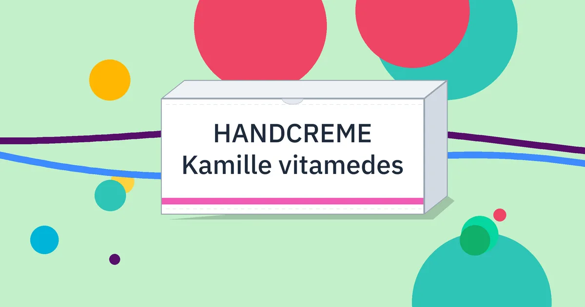 Symbolbild: Packung mit der Aufschrift HANDCREME Kamille vitamedes (PZN 19781282) – Verfügbarkeit und Bezug in Apotheken in Frankfurt am Main