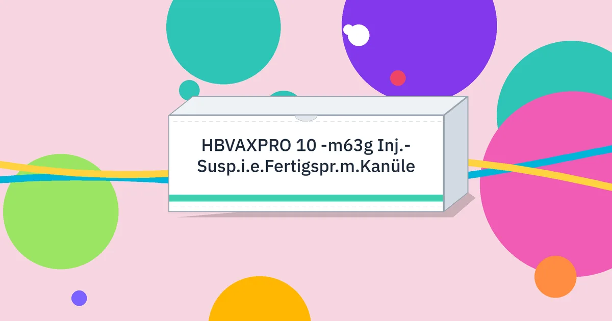 Symbolbild: Packung mit der Aufschrift HBVAXPRO 10 -m63g Inj.-Susp.i.e.Fertigspr.m.Kanüle (PZN 06067838) – Verfügbarkeit und Bezug in Apotheken in Frankfurt am Main
