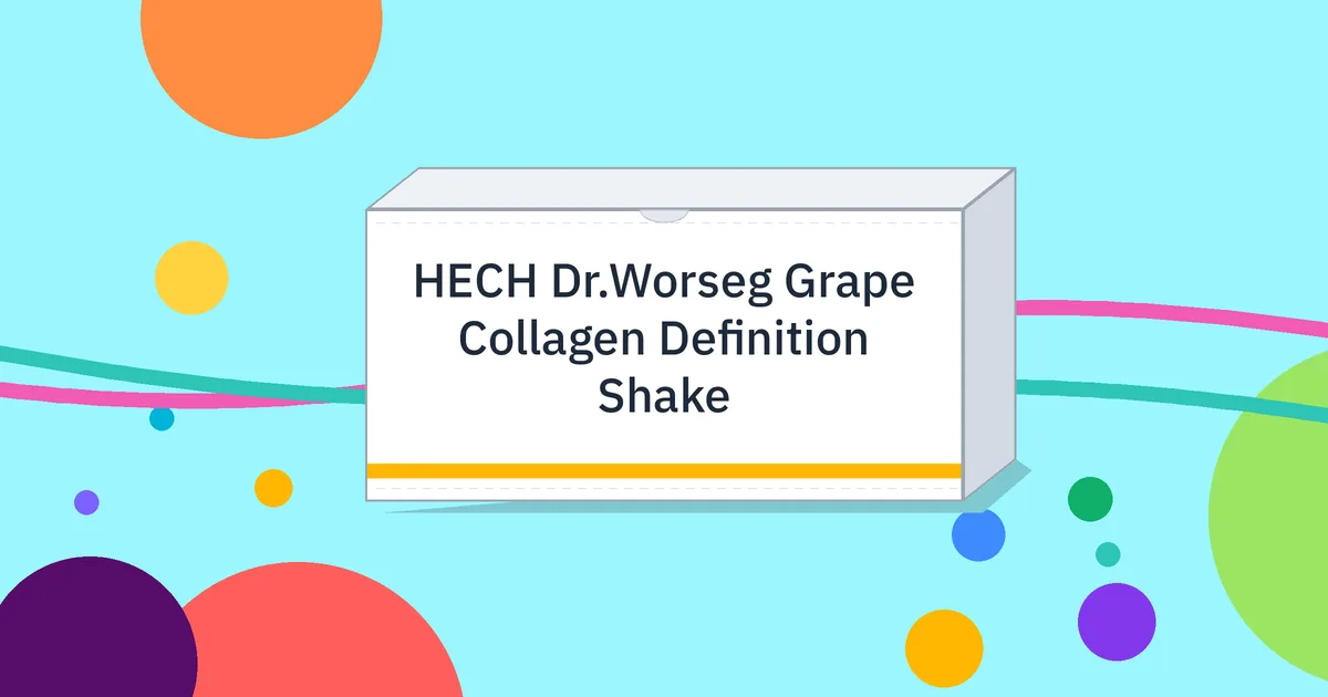 Symbolbild: Packung mit der Aufschrift HECH Dr.Worseg Grape Collagen Definition Shake (PZN 11052626) – Verfügbarkeit und Bezug in Apotheken in Frankfurt am Main