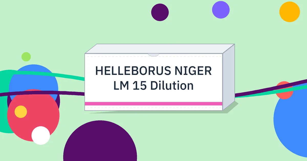 Symbolbild: Packung mit der Aufschrift HELLEBORUS NIGER LM 15 Dilution (PZN 12886256) – Verfügbarkeit und Bezug in Apotheken in Frankfurt am Main