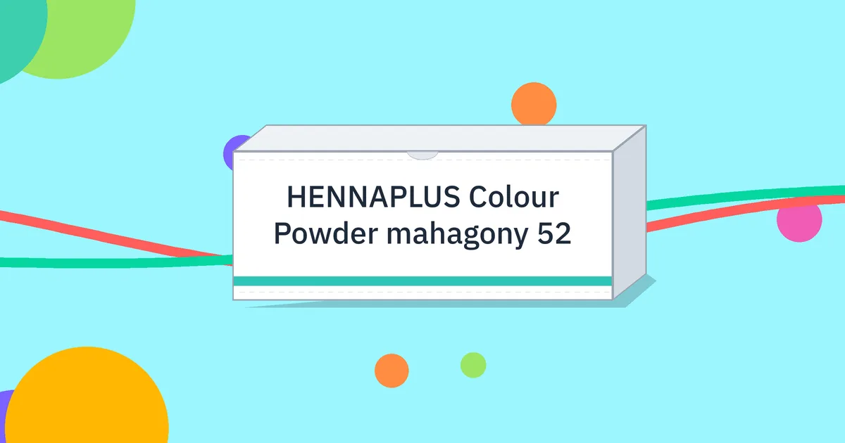 Symbolbild: Packung mit der Aufschrift HENNAPLUS Colour Powder mahagony 52 (PZN 00099441) – Verfügbarkeit und Bezug in Apotheken in Frankfurt am Main
