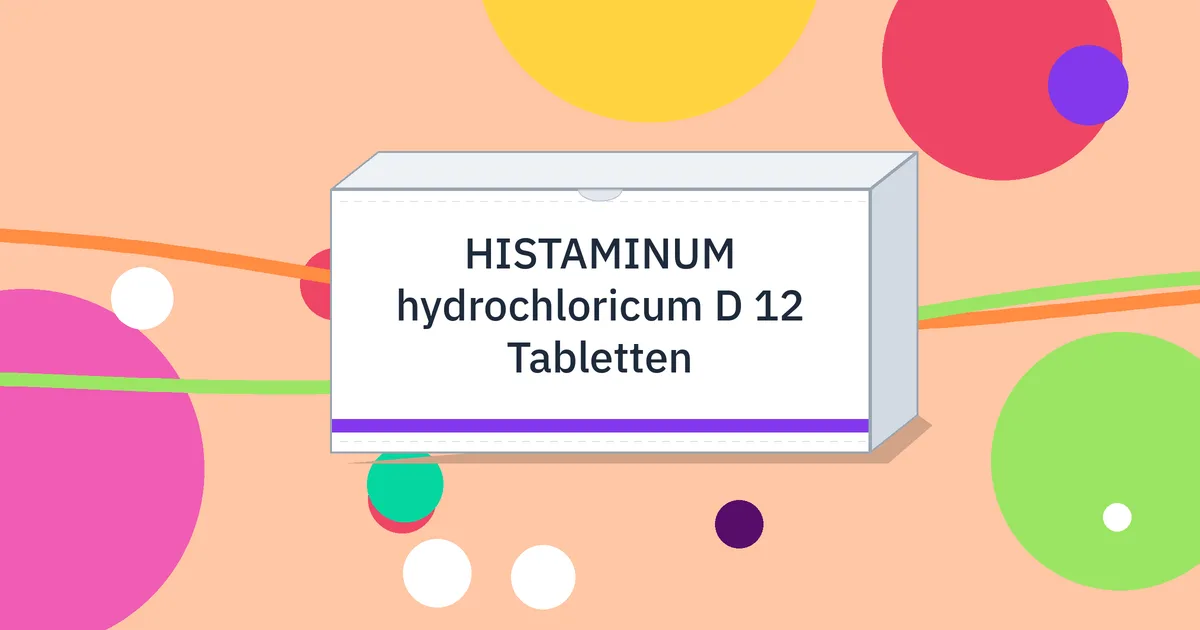 Symbolbild: Packung mit der Aufschrift HISTAMINUM hydrochloricum D 12 Tabletten (PZN 04220448) – Verfügbarkeit und Bezug in Apotheken in Frankfurt am Main
