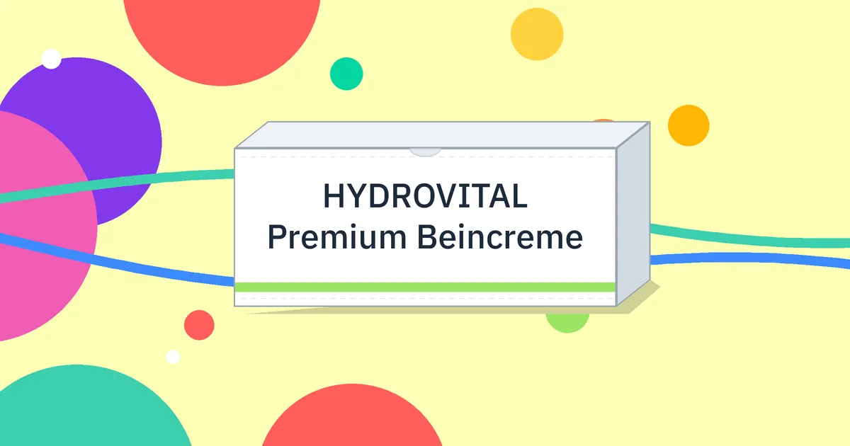 Symbolbild: Packung mit der Aufschrift HYDROVITAL Premium Beincreme (PZN 12552118) – Verfügbarkeit und Bezug in Apotheken in Frankfurt am Main