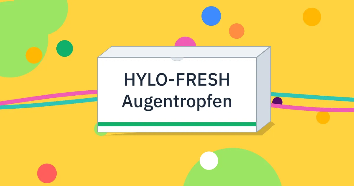 Symbolbild: Packung mit der Aufschrift HYLO-FRESH Augentropfen (PZN 11661319) – Verfügbarkeit und Bezug in Apotheken in Frankfurt am Main