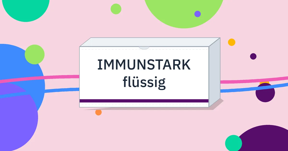 Symbolbild: Packung mit der Aufschrift IMMUNSTARK flüssig (PZN 19989953) – Verfügbarkeit und Bezug in Apotheken in Frankfurt am Main