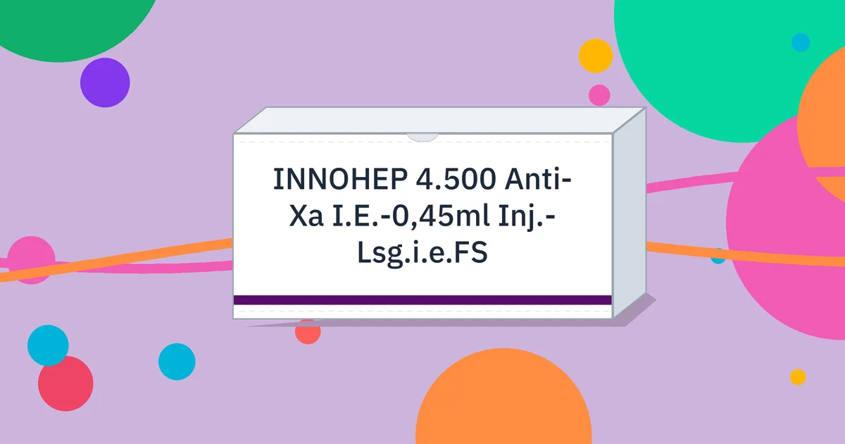 Symbolbild: Packung mit der Aufschrift INNOHEP 4.500 Anti-Xa I.E.-0,45ml Inj.-Lsg.i.e.FS (PZN 18883230) – Verfügbarkeit und Bezug in Apotheken in Frankfurt am Main