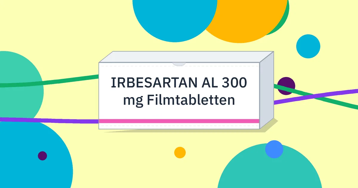 Symbolbild: Packung mit der Aufschrift IRBESARTAN AL 300 mg Filmtabletten (PZN 09538215) – Verfügbarkeit und Bezug in Apotheken in Frankfurt am Main