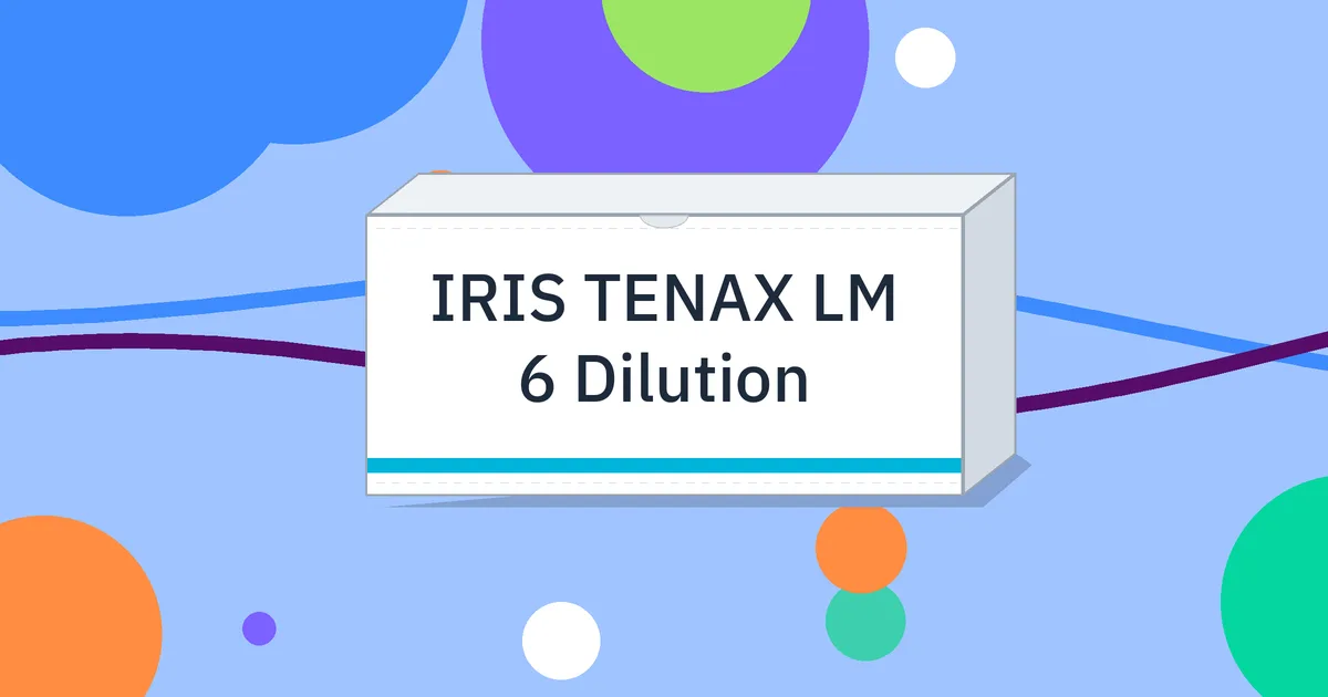 Symbolbild: Packung mit der Aufschrift IRIS TENAX LM 6 Dilution (PZN 12914277) – Verfügbarkeit und Bezug in Apotheken in Frankfurt am Main