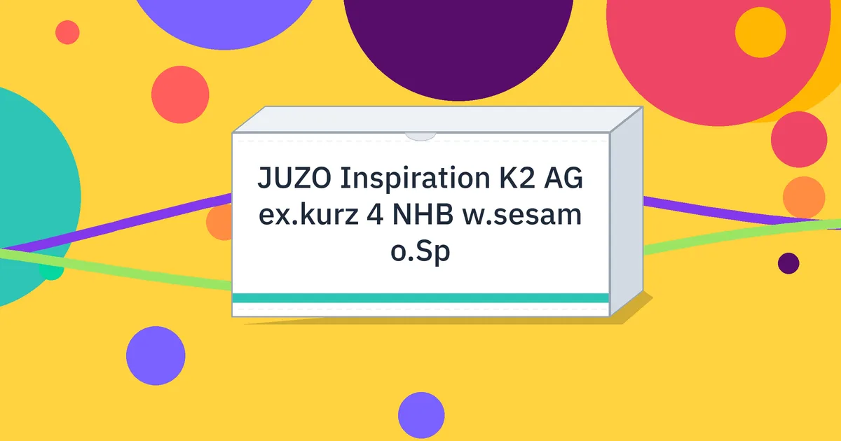 Symbolbild: Packung mit der Aufschrift JUZO Inspiration K2 AG ex.kurz 4 NHB w.sesam o.Sp (PZN 14951727) – Verfügbarkeit und Bezug in Apotheken in Frankfurt am Main