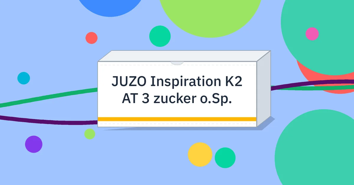 Symbolbild: Packung mit der Aufschrift JUZO Inspiration K2 AT 3 zucker o.Sp. (PZN 14926480) – Verfügbarkeit und Bezug in Apotheken in Frankfurt am Main