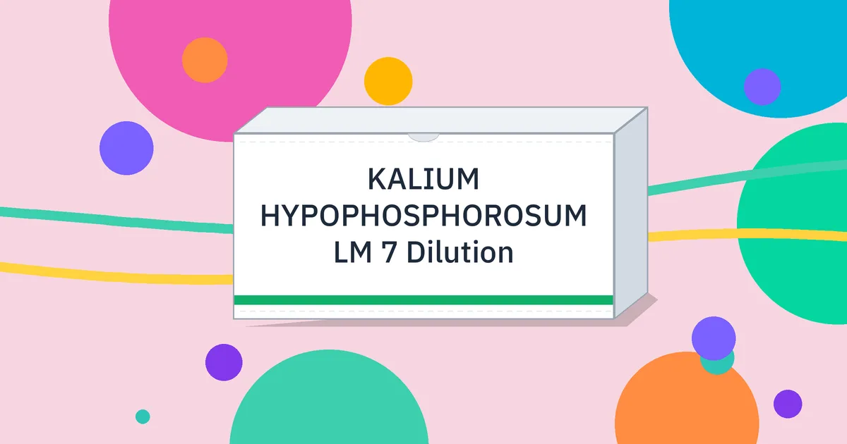 Symbolbild: Packung mit der Aufschrift KALIUM HYPOPHOSPHOROSUM LM 7 Dilution (PZN 12921917) – Verfügbarkeit und Bezug in Apotheken in Frankfurt am Main