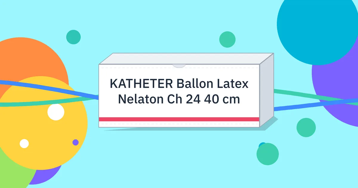 Symbolbild: Packung mit der Aufschrift KATHETER Ballon Latex Nelaton Ch 24 40 cm (PZN 01085760) – Verfügbarkeit und Bezug in Apotheken in Frankfurt am Main