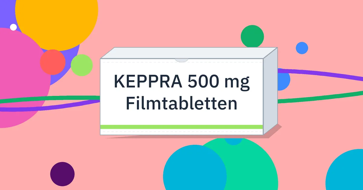 Symbolbild: Packung mit der Aufschrift KEPPRA 500 mg Filmtabletten (PZN 09632730) – Verfügbarkeit und Bezug in Apotheken in Frankfurt am Main