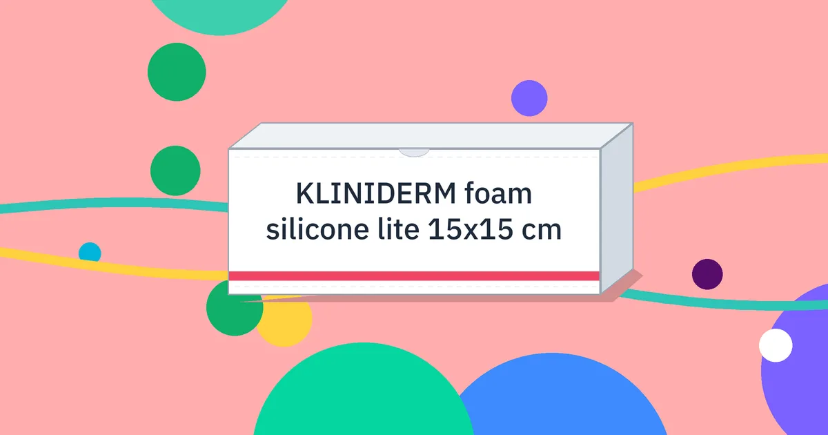 Symbolbild: Packung mit der Aufschrift KLINIDERM foam silicone lite 15x15 cm (PZN 15783485) – Verfügbarkeit und Bezug in Apotheken in Frankfurt am Main