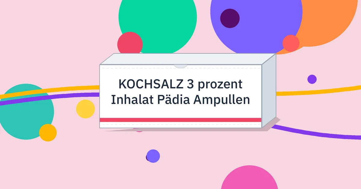 Symbolbild: Packung mit der Aufschrift KOCHSALZ 3 prozent Inhalat Pädia Ampullen (PZN 17231614) – Verfügbarkeit und Bezug in Apotheken in Frankfurt am Main