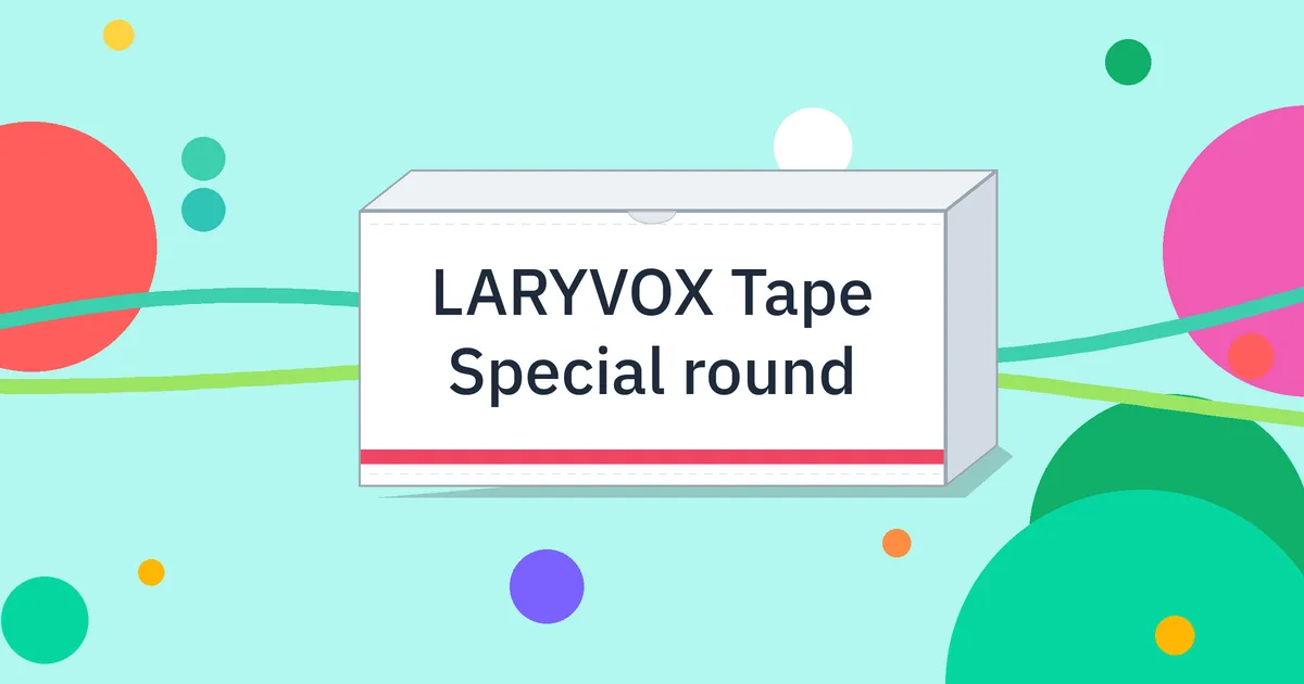 Symbolbild: Packung mit der Aufschrift LARYVOX Tape Special round (PZN 19921872) – Verfügbarkeit und Bezug in Apotheken in Frankfurt am Main