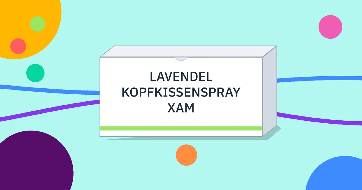 Symbolbild: Packung mit der Aufschrift LAVENDEL KOPFKISSENSPRAY XAM (PZN 19786262) – Verfügbarkeit und Bezug in Apotheken in Frankfurt am Main
