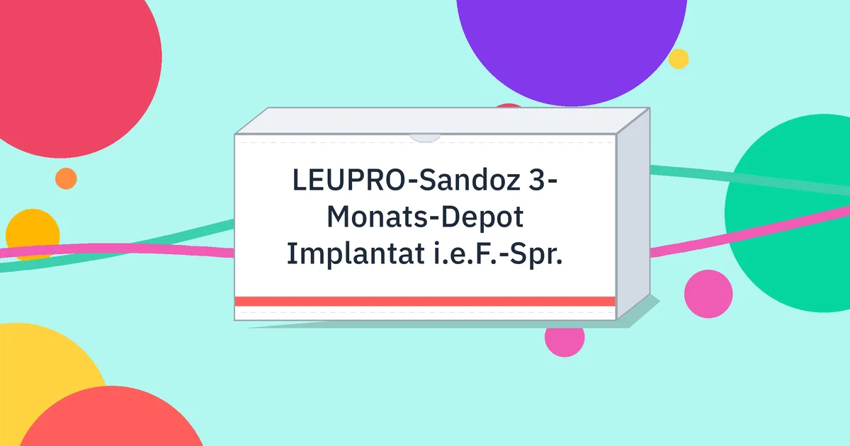 Symbolbild: Packung mit der Aufschrift LEUPRO-Sandoz 3-Monats-Depot Implantat i.e.F.-Spr. (PZN 18027583) – Verfügbarkeit und Bezug in Apotheken in Frankfurt am Main